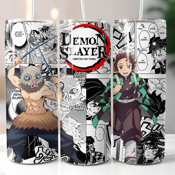 Kitchen | Inosuke X Tanjiro Demon Slayer 2oz Tumbler | Poshmark
